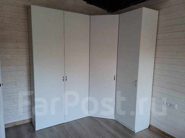 Шкаф угловой платяной, лдсп, количество дверей: 4, белый, 210,0 см, 240 ...