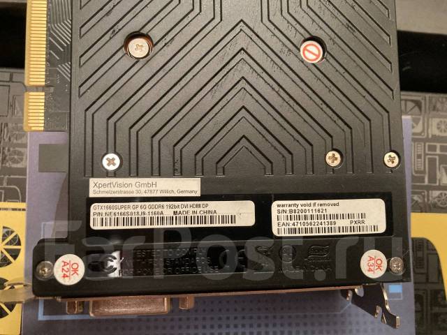 Видеокарта Palit GeForce GTX 1660 Super Gaming PRO 6GB, б/у, в наличии ...