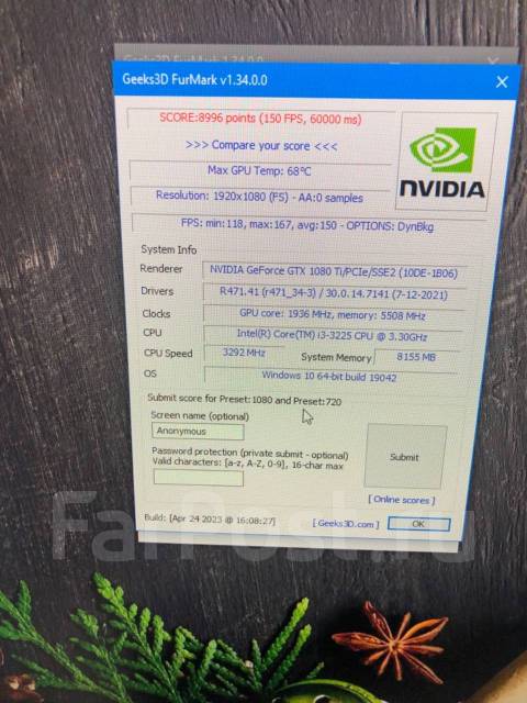 1080ti 11gb, б/у, в наличии. Цена: 18 000₽ во Владивостоке