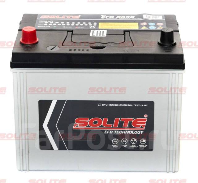 Аккумулятор Solite EFB S95R 80а/ч 790A (Start-Stop) (80D26L), прямая (правое), 80 А.ч. 790 А ...