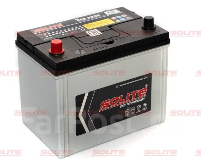 Аккумулятор Solite EFB S95R 80а/ч 790A (Start-Stop) (80D26L), прямая (правое), 80 А.ч. 790 А ...