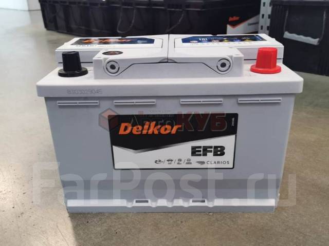 Аккумулятор Delkor EFB LN3 70А/ч 720А, обратная (левое), 70 А.ч. 720 А ...