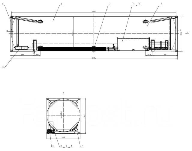 Танк-контейнер 40 фут. 42K7 тип Т75, объём 45,5м3, для СПГ(LNG), новый ...