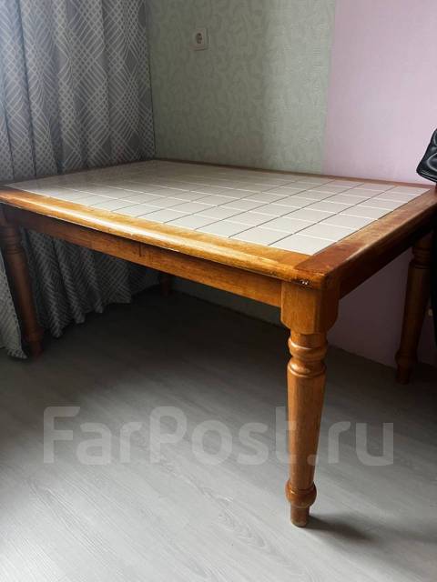 Стол обеденный, прямоугольный, массив дерева, коричневый, 93,0 см, 147 ...
