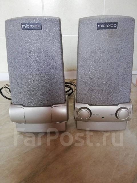 Колонки для компьютера 2.0 Microlab B-58, б/у, в наличии. Цена: 500₽ во Владивостоке