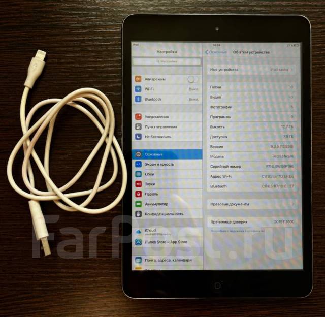 Apple iPad mini 1 16Gb, 7.9 дюймов, iOS, 16 гб, б/у, в наличии. Цена: 1 ...
