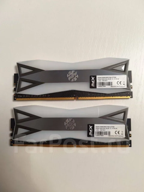 Оперативная память DDR4 2x8, 16 гб, б/у, в наличии. Цена: 3 000₽ во ...