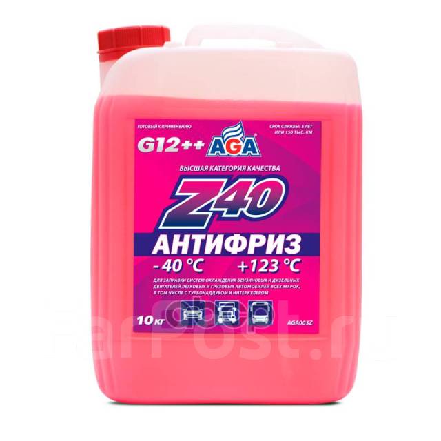 Антифриз Aga-Z40 Красный -40C - 10 Литров AGA арт. AGA003Z AGA, в ...