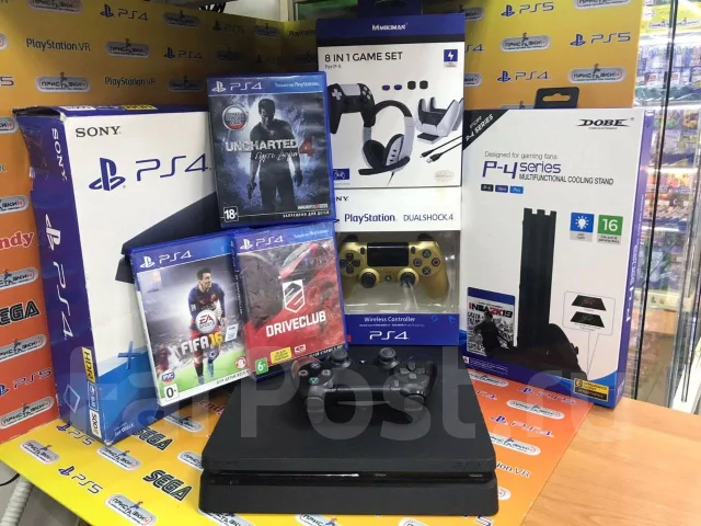 PlayStation 4 Набор №5 Приставкин, центр, б/у, в наличии. Цена: 34 500 ...
