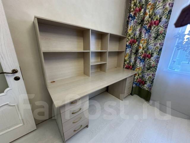 Стол письменный выс.165см. шир.200см, лдсп, светлое дерево, 200,0 см ...