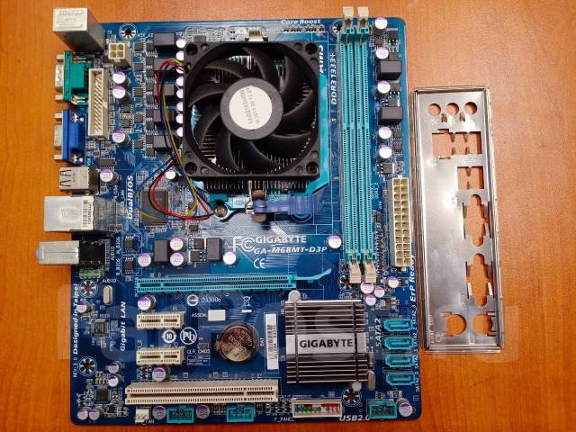 Материнская плата + процессор на AM3+, Gigabyte, б/у, в наличии. Цена ...