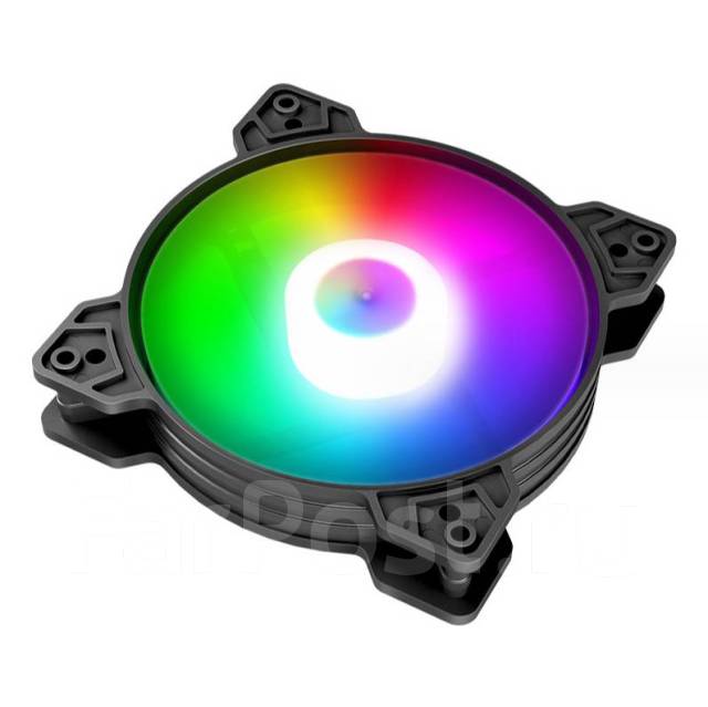 Вентилятор для корпуса компьютера 120мм 4-пин (Molex) RGB, новый, в ...