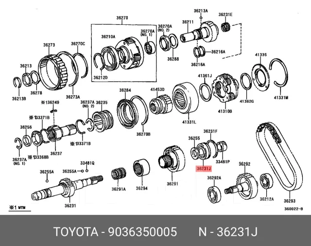 Подшипник шариковый Toyota OEM 9036350005 9036350005 Toyota купить во ...