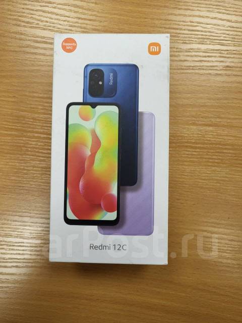Смартфон, Xiaomi Redmi 12C, 64 гб, 6.71", фиолетовый, 5G, новый, в ...