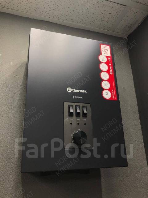 Электрический настенный котел Thermex Stern 4-12, новый, в наличии. Цена: 11 990₽ в Хабаровске