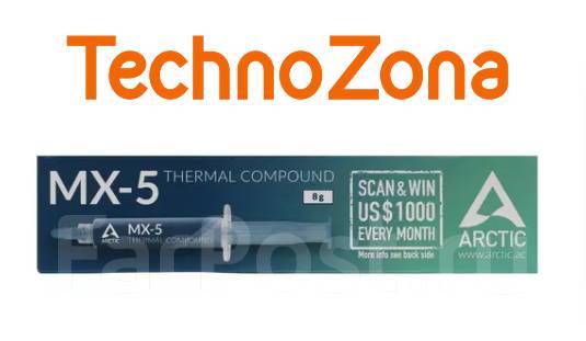 Термопаста Arctic MX-5 8g (8.5 Вт/(м·K | TechnoZona | Гарантия, в ...