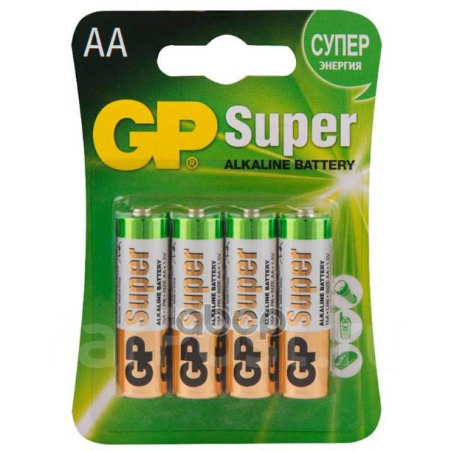 Батарейка Алкалиновая Gp Batteries Super Alkaline Aa 1,5V Упаковка 4 Шт ...