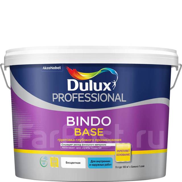 Грунтовка Dulux Prof Биндо Base 2,5л, в наличии. Цена: 908₽ во Владивостоке