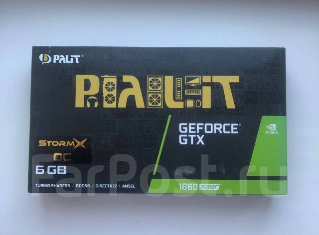 Видеокарта Palit GeForce GTX 1660 Super StormX БУ, б/у, в наличии. Цена ...
