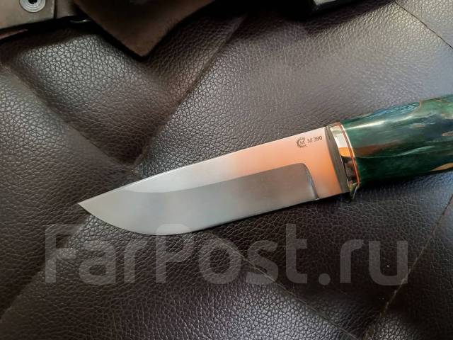 Нож "Егерь", Мастерская Сёмина, сталь M390, карельская берёза, ножны ...
