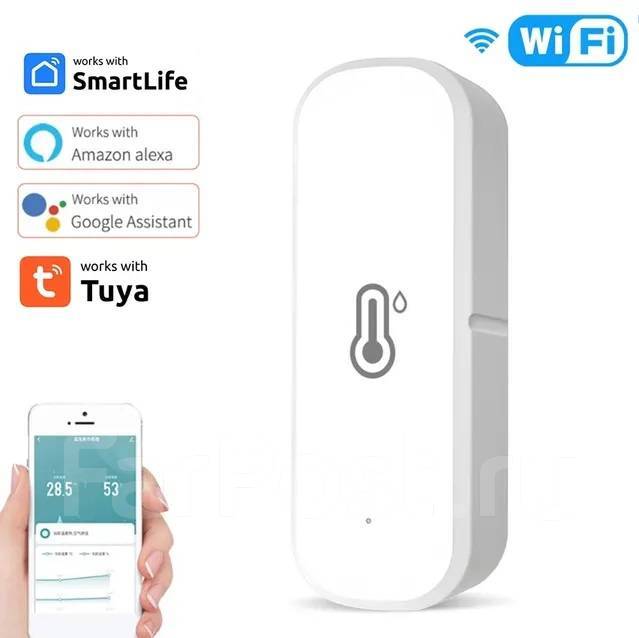 Беспроводной WiFi датчик температуры и влажности Tuya THB2-WiFi, новый ...
