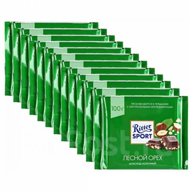 Шоколад Ritter Sport молочный лесной орех 100г 1/12, в наличии. Цена ...