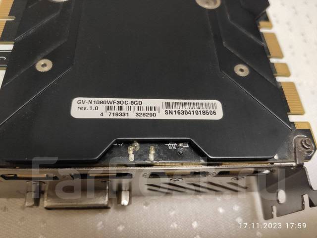 Видеокарта Gigabyte GTX 1080 WF OC, б/у, в наличии. Цена: 16 000₽ во ...