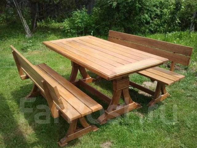 Столы, скамейки, кресла из массива в баню, на террасы, в беседки, новый ...