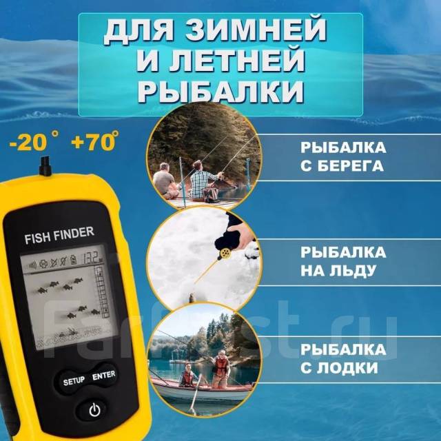 Эхолот для рыбалки, новый, в наличии. Цена: 3 300₽ во Владивостоке