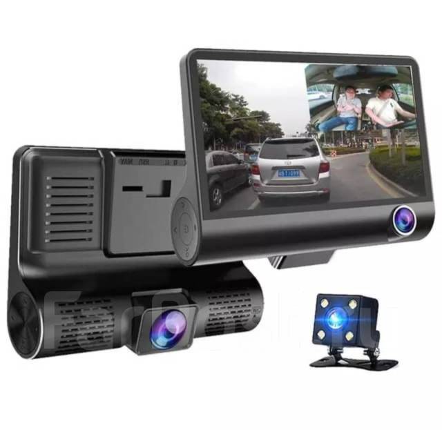 Видеорегистратор автомобильный с 3 камерами DVR WDR Full HD 1080P ...