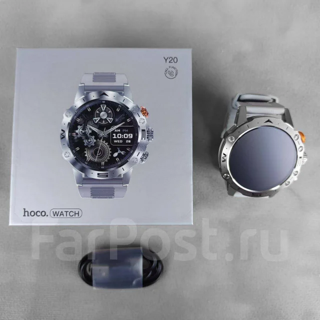 Смарт-часы Hoco Watch Y20 Rus (Call Version) Серебрянный, Android, iOS ...