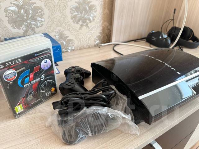 Sony PlayStation 3. +5 игр, б/у, в наличии. Цена: 10 000₽ во Владивостоке