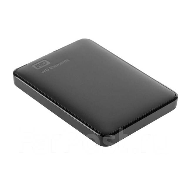 Внешний жёсткий диск 1ТБ WD Elements Portable Чёрный, 1 000 Гб, новый ...