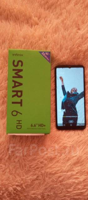Infinix smart 6, 32 гб, 6.60", черный, 3G, 4G LTE, Dual-SIM, NFC, б/у ...