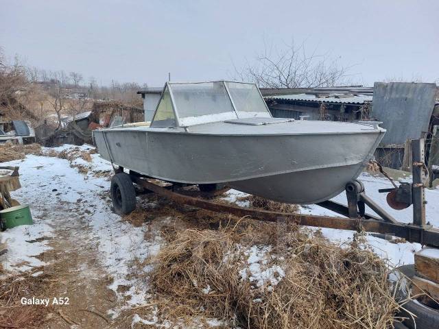 Лодка прогресс 4, подвесной, бензин, 1977 год, 5,50 м. 25,00 л.с ...