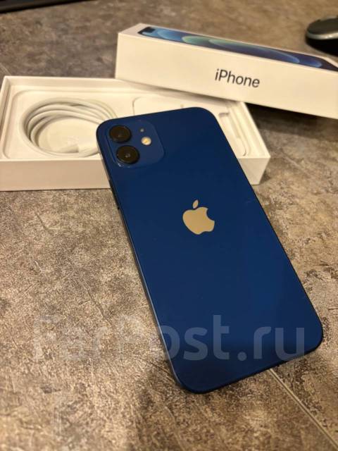 Смартфон Apple iPhone 12 128 ГБ, синий, 6.10", моноблок, 4G LTE, б/у, в ...