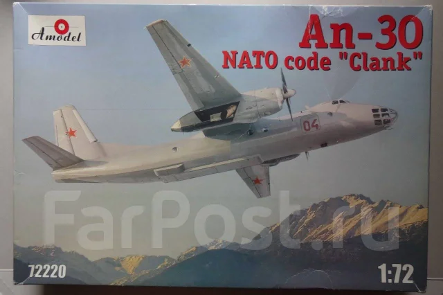 Сборная модель самолёта Ан-30 1/72 (Amodel 72220 ), новый, в наличии ...