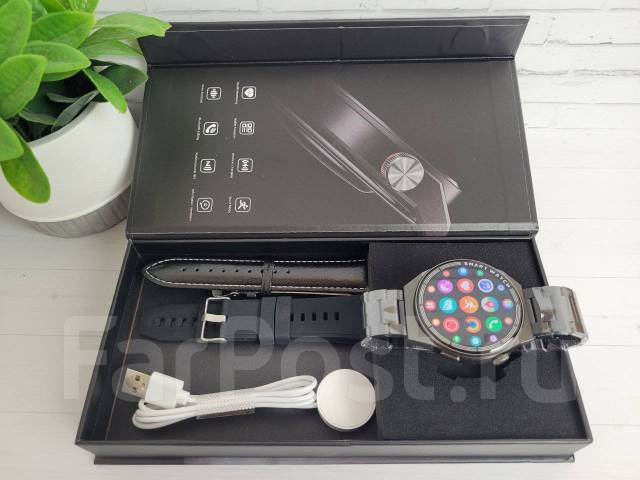 Смарт часы GT 3 Max чёрные 3 ремешка в комплекте, Huawei Watch GT 3 ...