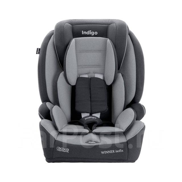 Автокресло Indigo Winner Isofix (9-36 кг) т. серый-св. серый, новый ...