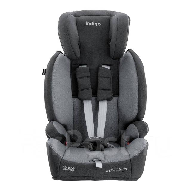 Автокресло Indigo Winner Isofix (9-36 кг) т. серый-св. серый, новый ...