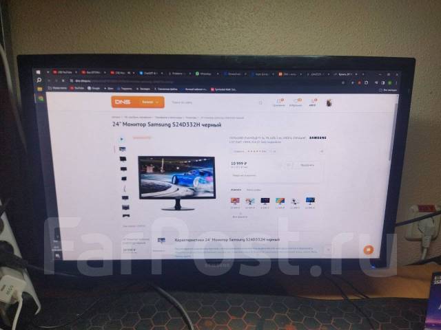 Монитор 24" Samsung S24D332H 75гц, ЖК (LCD, LED, QLED), VA, 1920x1080 ...
