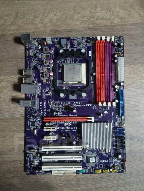 Материнская плата nforce9m-a v1.0+Процессор Athlon 64 X2 4400+, Socket AM2+, Elitegroup (ECS), б ...