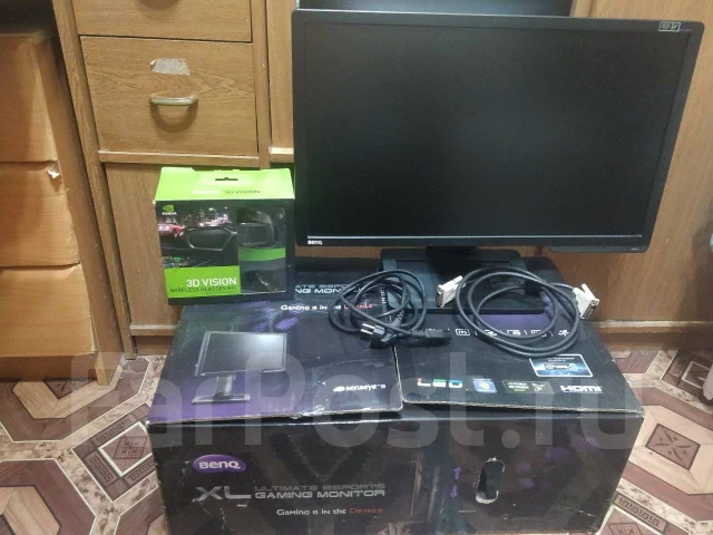 Игровой 24" 144hz монитор BenQ xl2411t + 3д очки Nvidia 3Dvision, ЖК ...