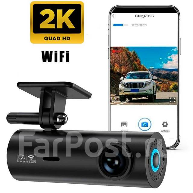Смарт автомобильный видеорегистратор wi-fi, камера,dash cam,2К, новый ...