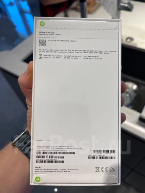 iPhone 15 pro max 1TB Black Titanium Корея новый, 1 тб, 6.70", моноблок ...