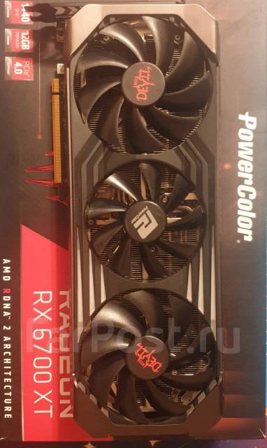 Rx6700xt видеокарта powercolor, б/у, в наличии. Цена: 26 000₽ во ...