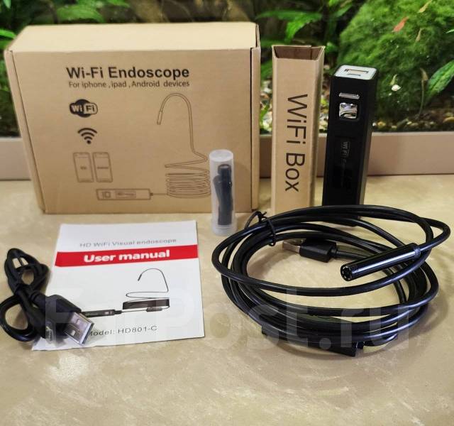 Беспроводной эндоскоп WiFi- USB HD 1200P, кабель 2м, новый, в наличии ...