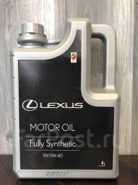 Моторное синтетическое масло Lexus SN 5W40 4Л, 4,00 л. SN, A3, B4 ...