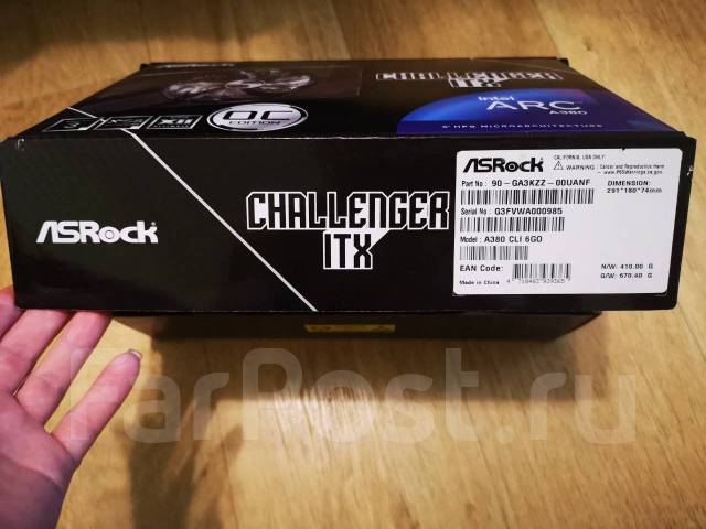 Видеокарта ASRock Intel Arc A380 Challenger ITX OC [A380 CLI 6GO ...