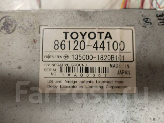Магнитола Toyota 86120-44100, 2 DIN — 178x100 мм, б/у, в наличии. Цена ...